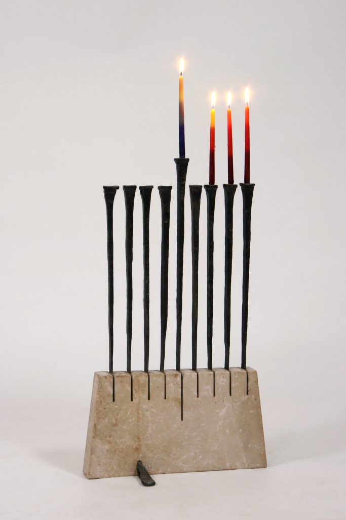 SWORDS Hanukkah Menorah - Chanoch Ben Dov | Sculptor
